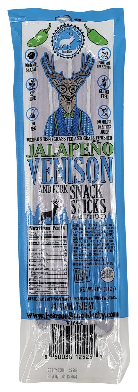 Pearson Ranch Jalapeno Venison Snack Sticks | Mack's Prairie Wings